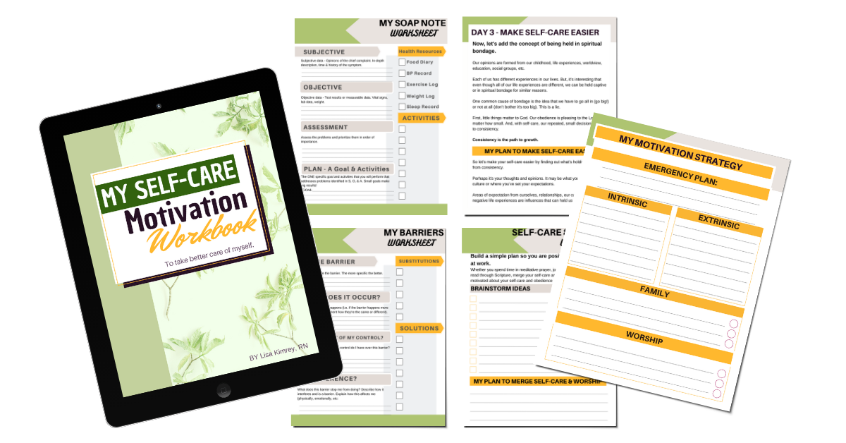 Self-care Workbook Product Images - My Life Nurse